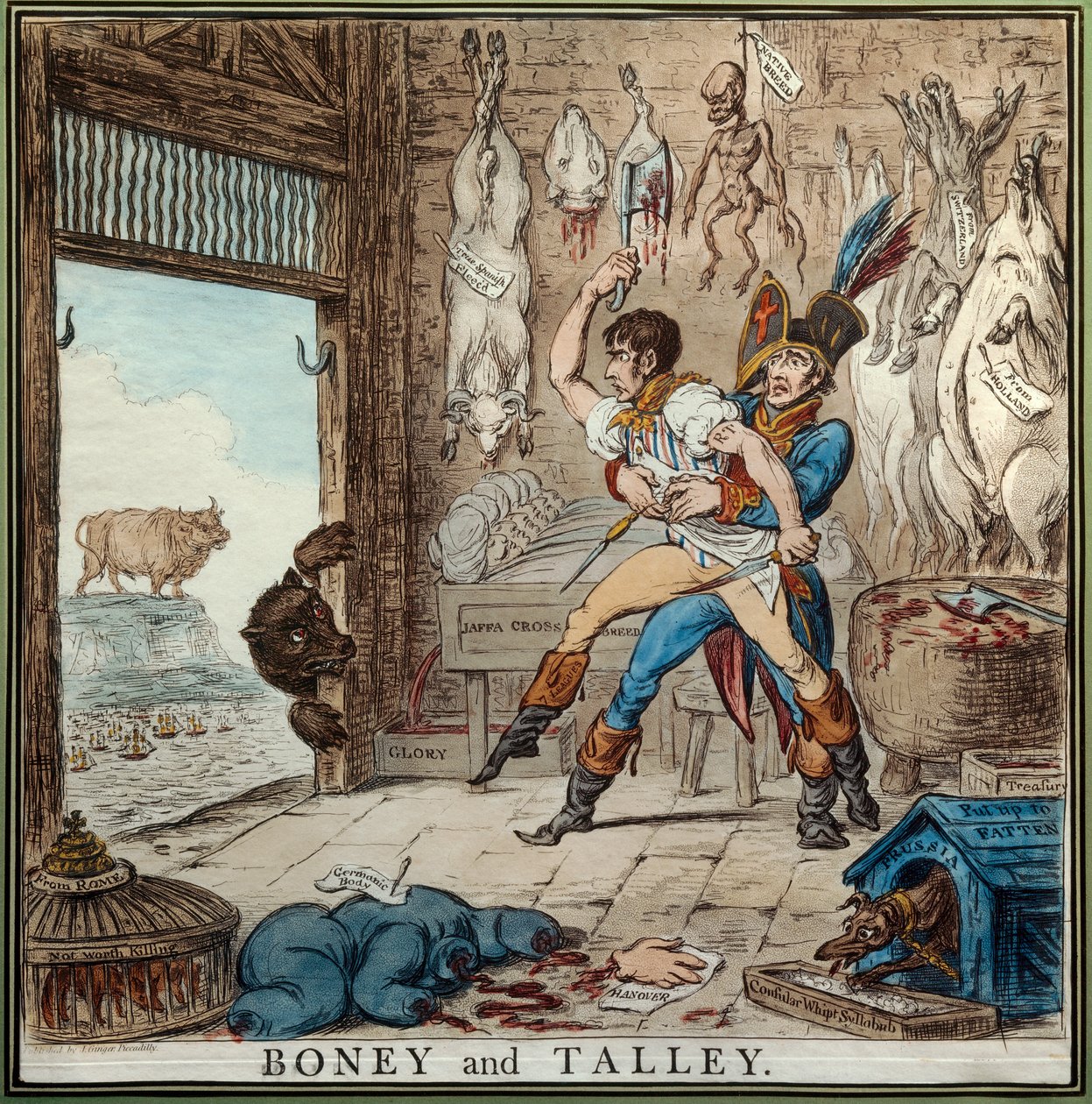 Talleyrand und Bonaparte von James Gillray: Kunstdruck