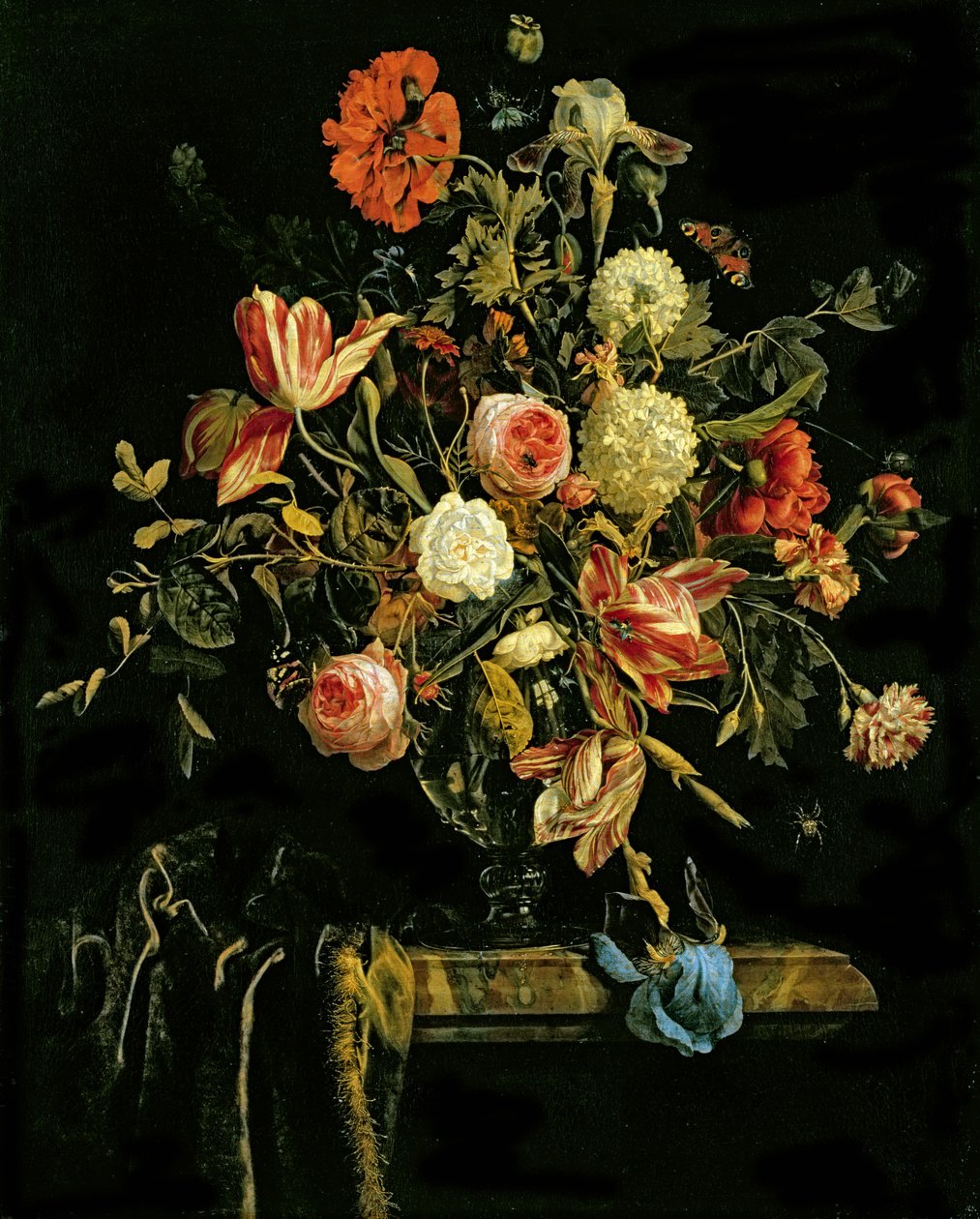 Blumen-Stillleben, 1706 von Jan van Huysum: Kunstdruck