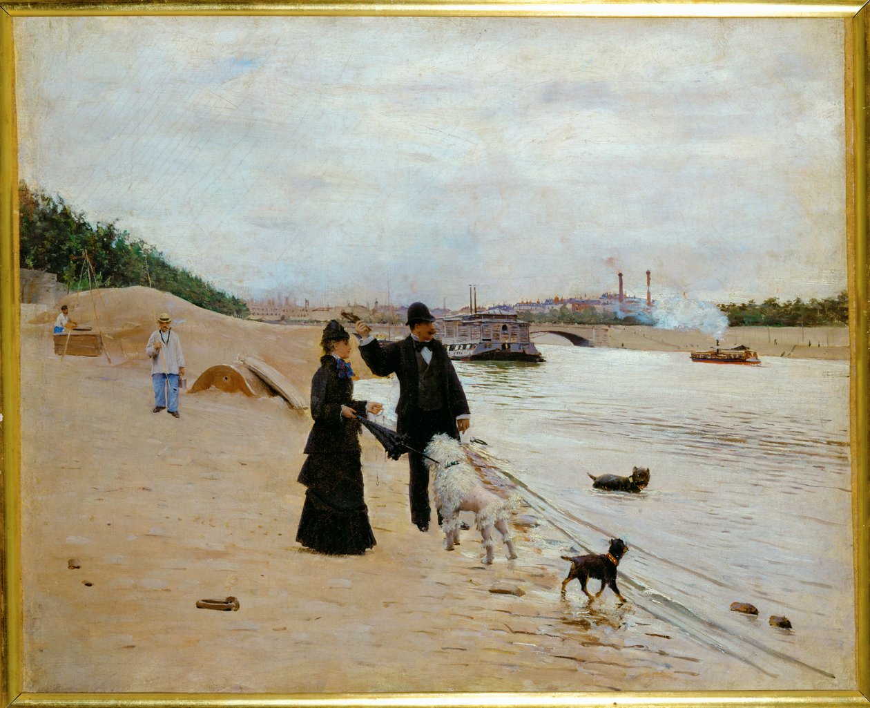 Die Ufer der Seine von Jean Beraud: Kunstdruck kaufen
