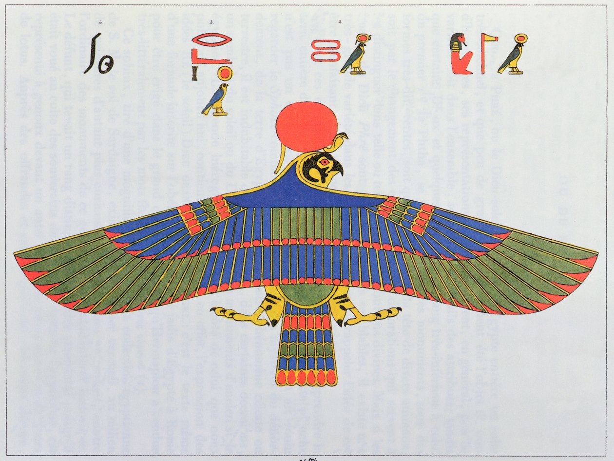 Der Gott Horus dargestellt in Form eines Sperberfalken, 1823