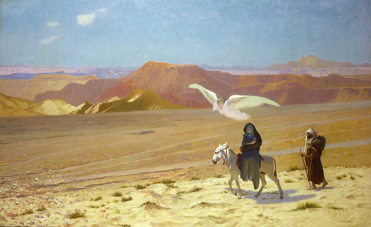 Die Flucht nach Ägypten von Jean Leon Gerome: Kunstdruck