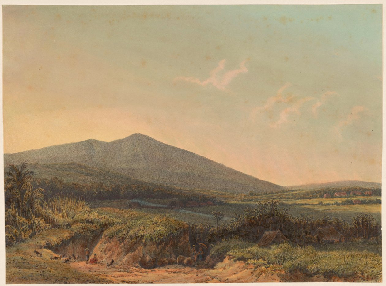 Ansicht von Kedungbadak von Johan Conrad Greive: Kunstdruck