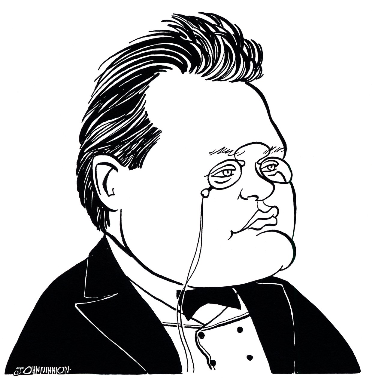 Max Reger - Karikatur des deutschen Komponisten