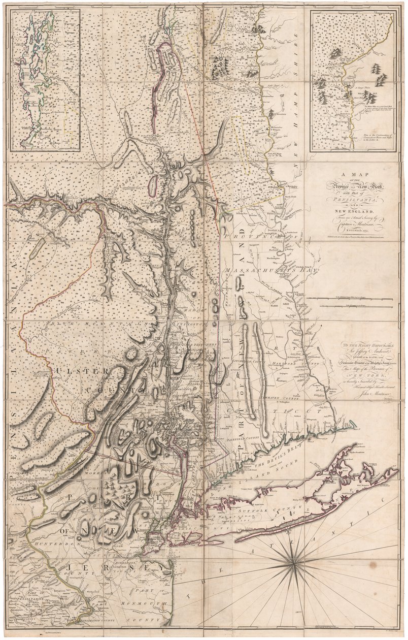 Eine Karte der Provinz New York… von Captain Montresor