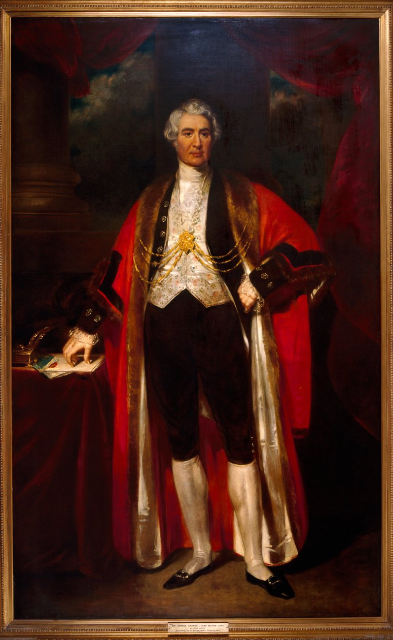 Sir George Carroll, Sheriff 1837-8 von John Wood: Kunstdruck