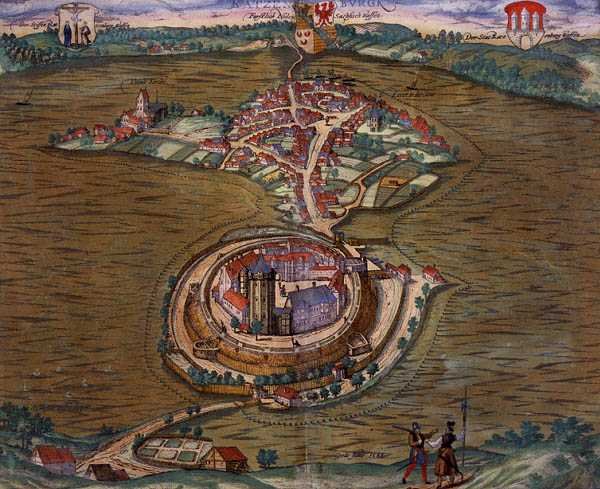 Karte von Ratzeburg, aus 'Civitates Orbis Terrarum' von Georg Braun ...