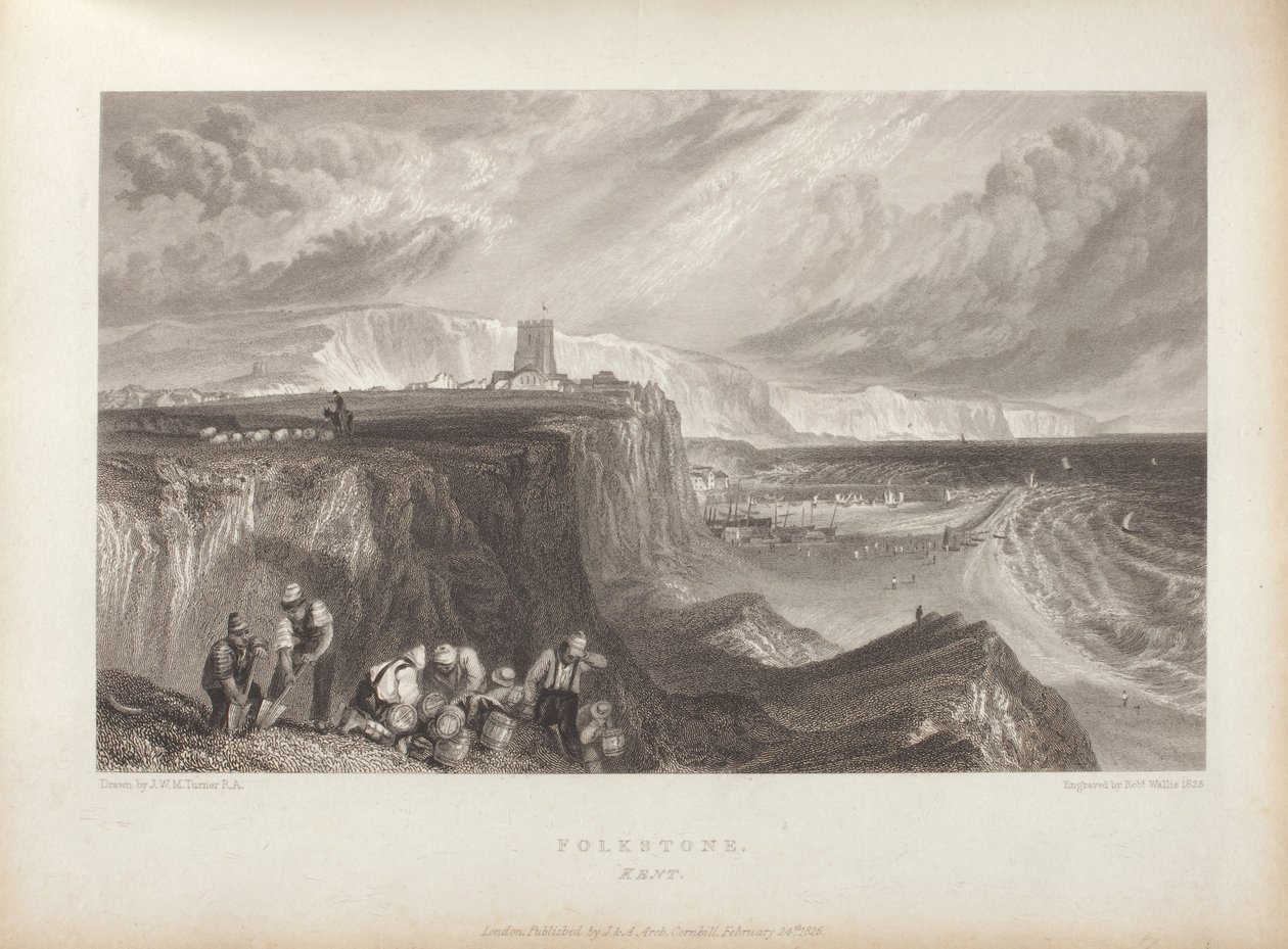 Folkstone, Kent, aus Picturesque Views on The Southern Coast of England