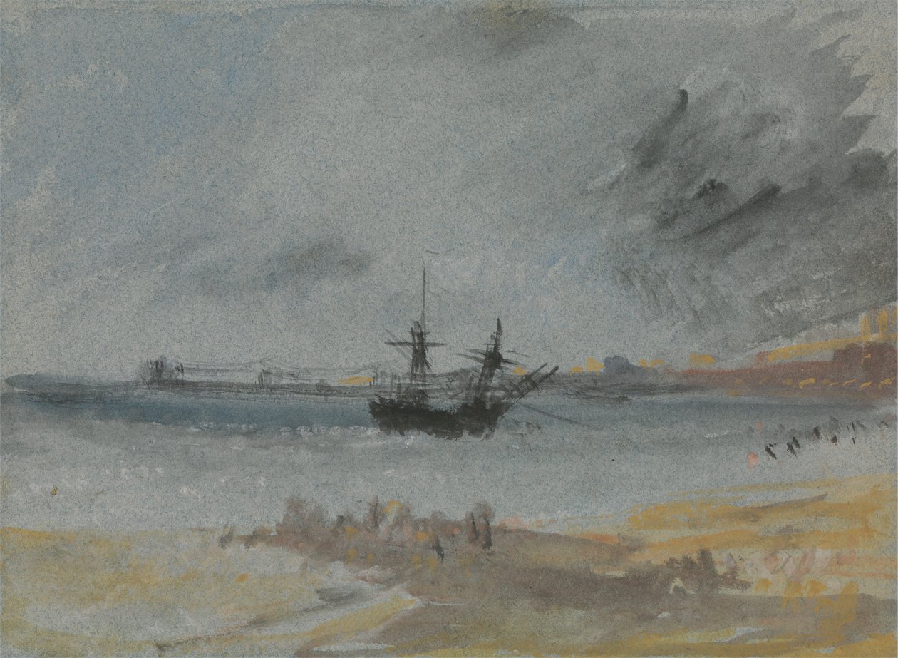Schiff auf Grund in Brighton