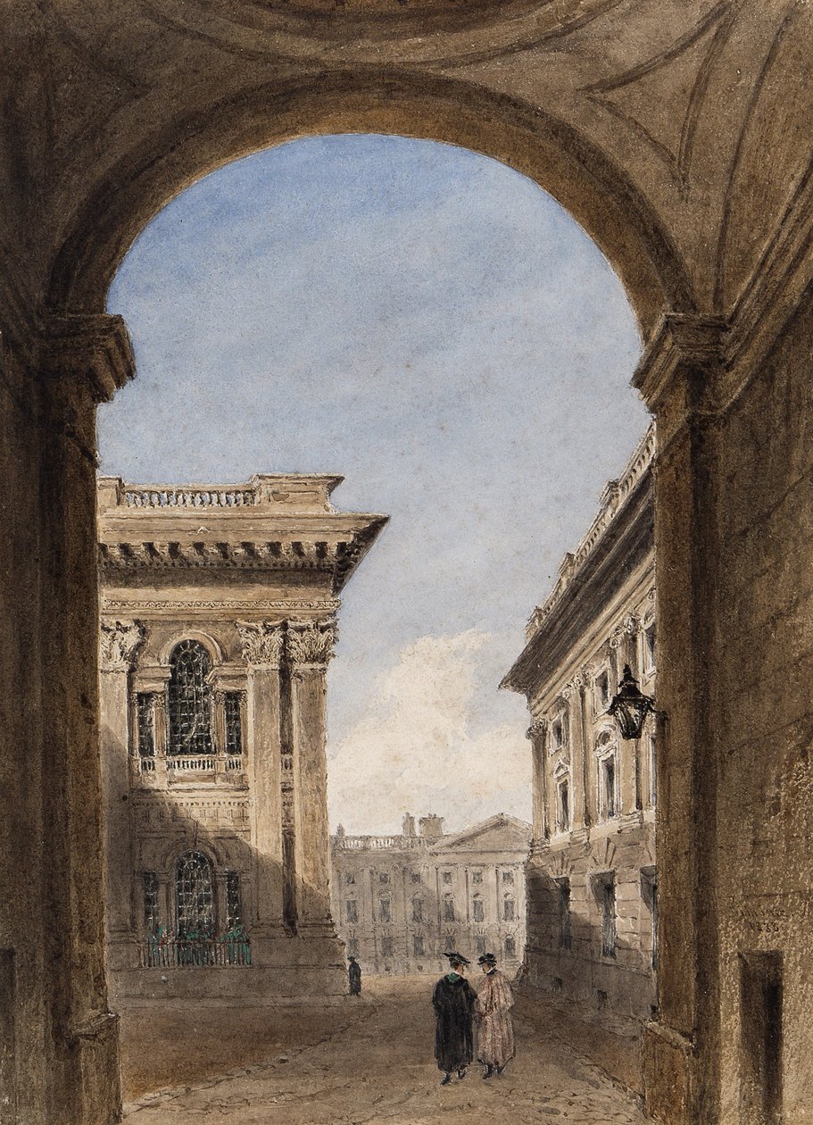 Canterbury Gate und Christ Church Quad, Oxford, 1833