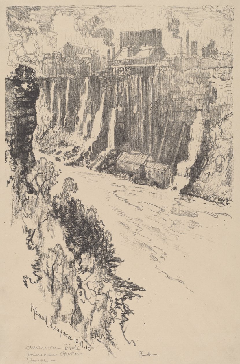 Amerikanisches Tivoli von Joseph Pennell: Kunstdruck