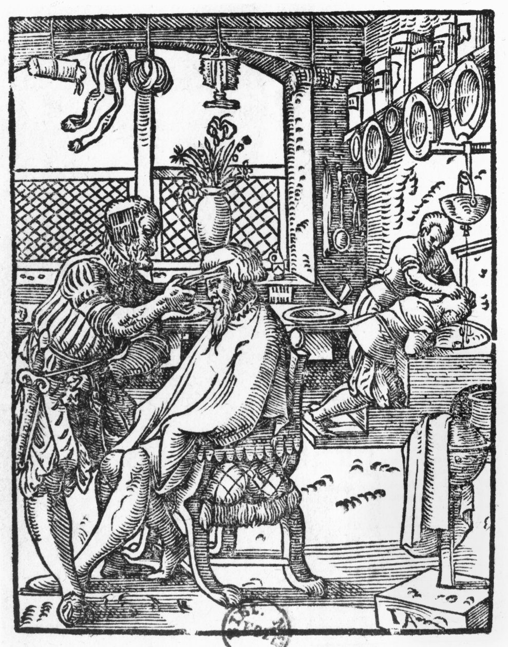 Der Barbier von Jost Amman: Kunstdruck in Museumsqualität