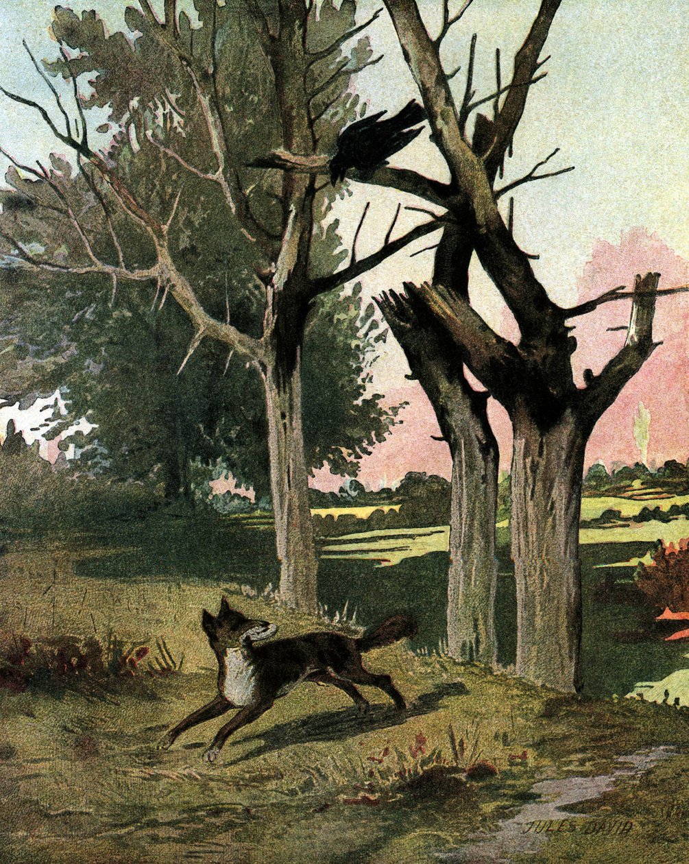 Die Fabel von La Fontaine: Der Rabe und der Fuchs