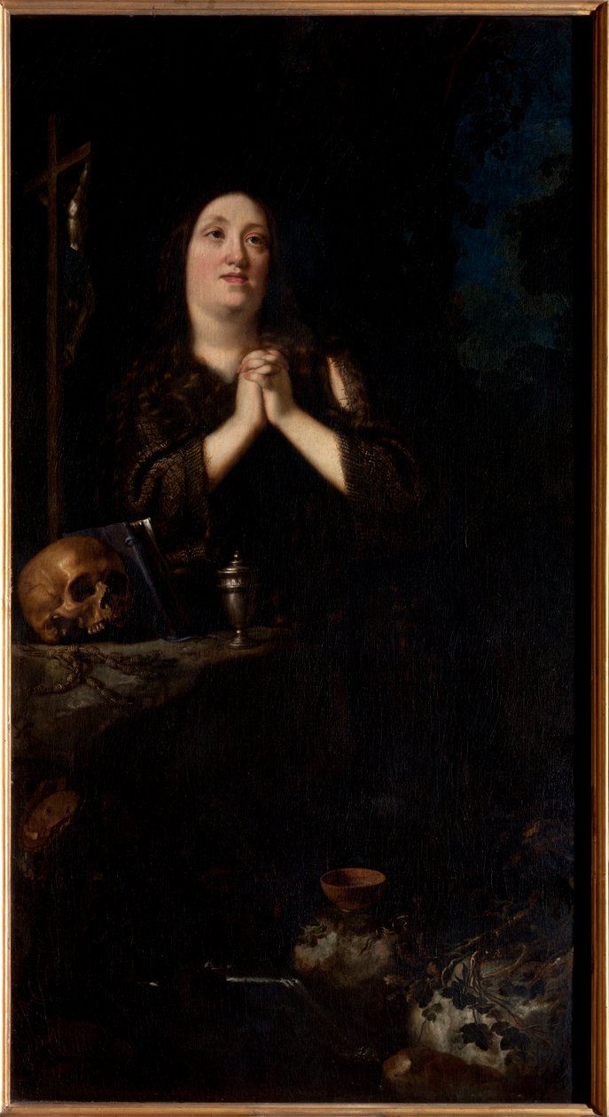 Porträt von Maria Maddalena von Österreich als Heilige Maria Magdalena ...