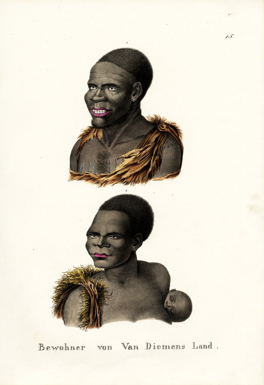 Tasmanische Aborigines - Van Diemen's Land, 1824