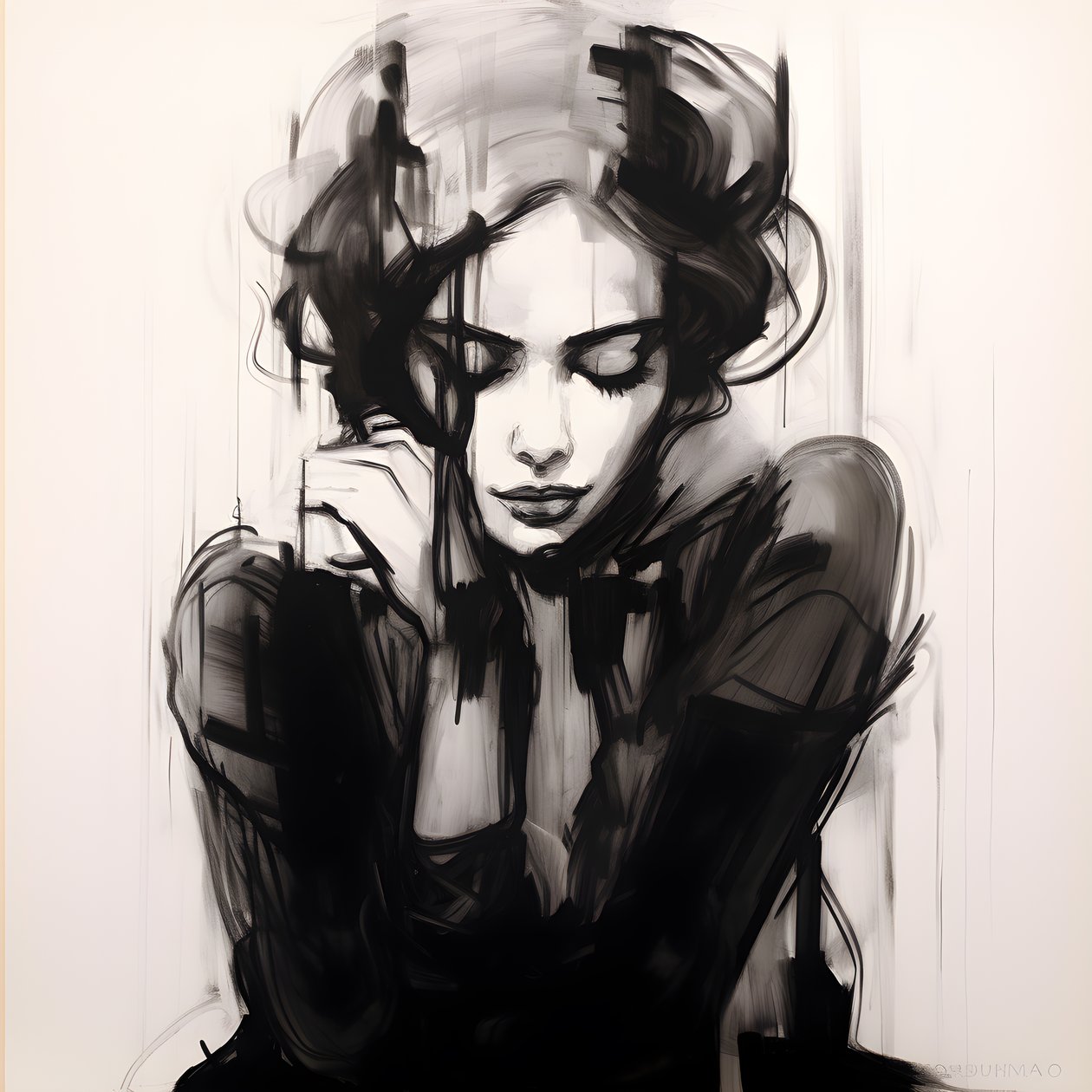 Expressionisten-Skizze von Kurt Heppke: Kunstdruck kaufen