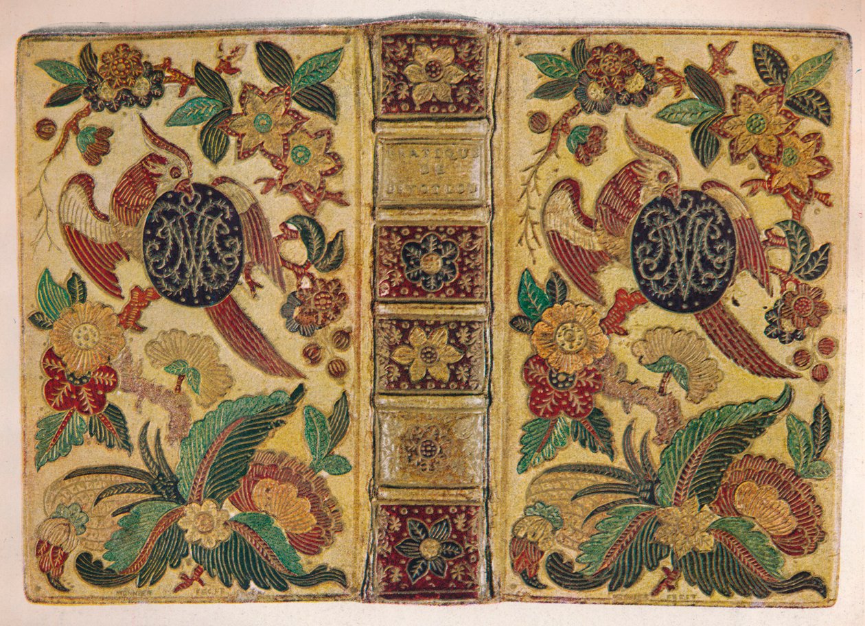 Mosaikbindung signiert von Le Monnier und mit dem Monogramm von Maria ...