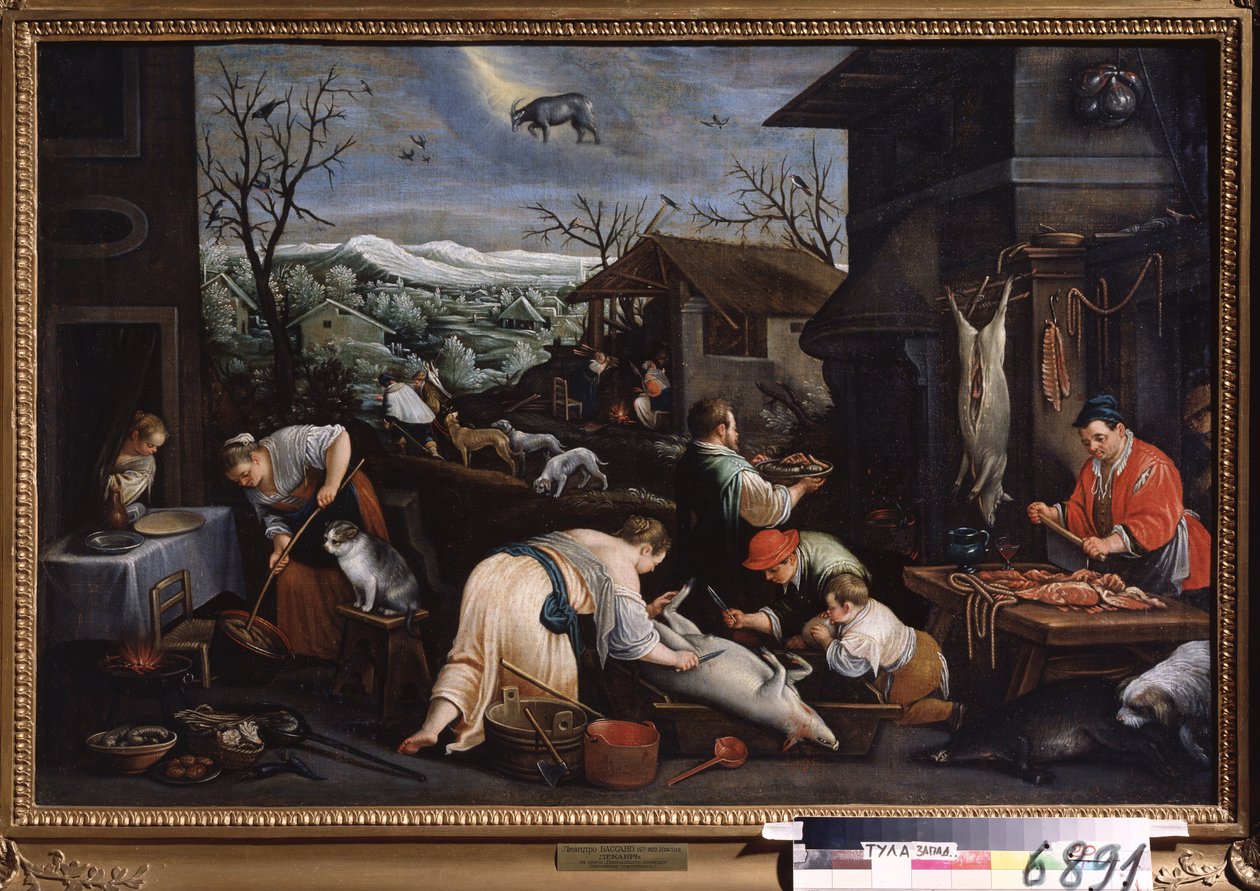 Der Monat Dezember von Leandro da Ponte Bassano: Kunstdruck