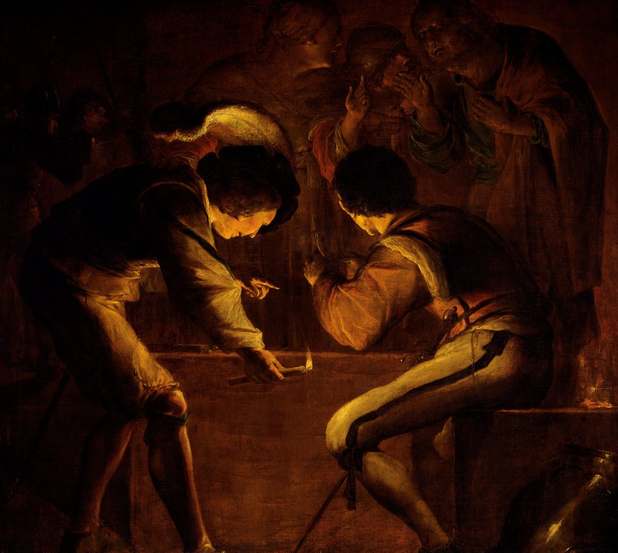 Die Verleugnung des Petrus von Leonaert Bramer: Kunstdruck
