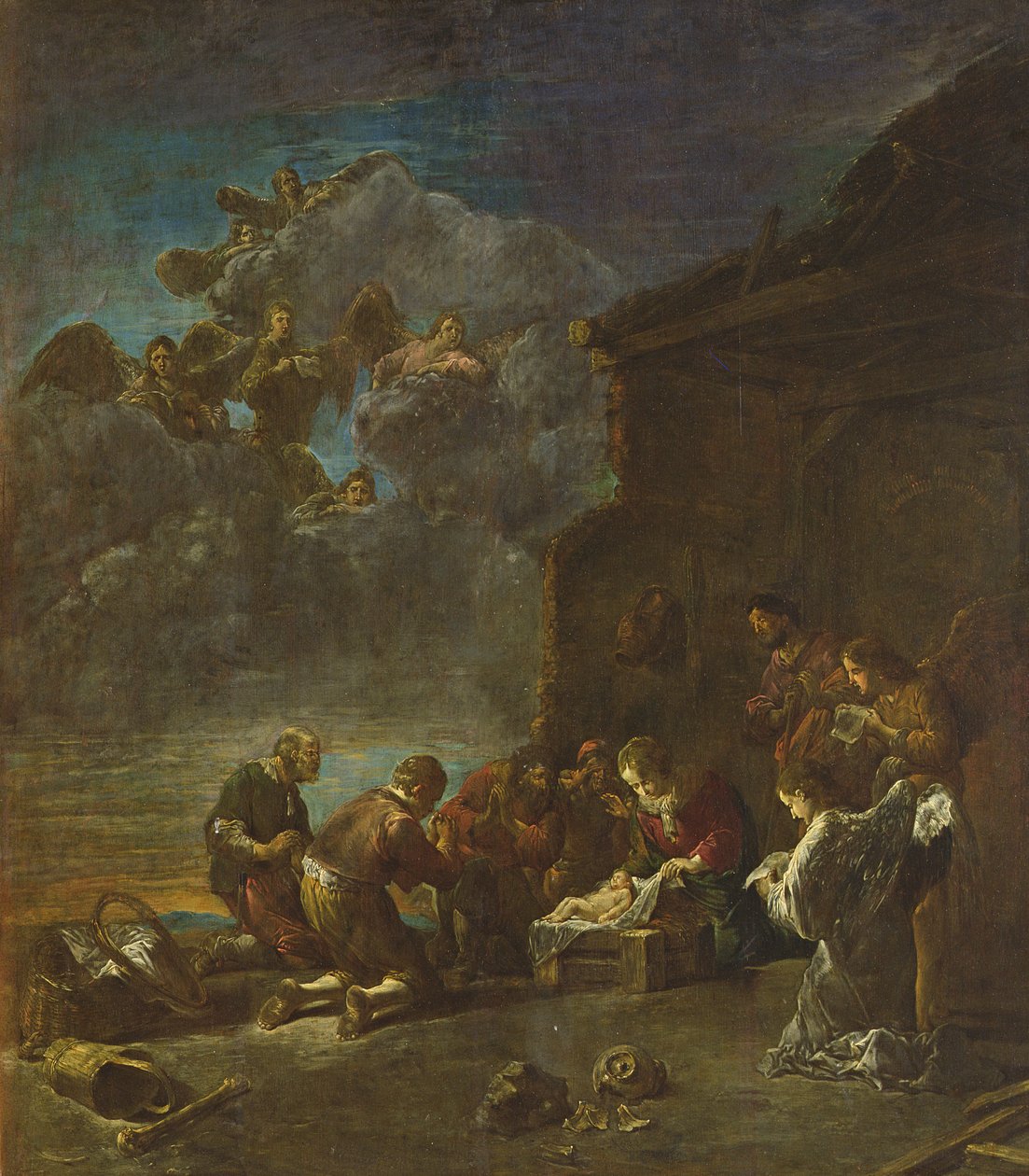 Anbetung der Hirten, 1630-40 von Leonard Bramer: Kunstdruck