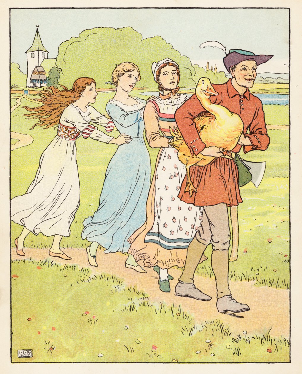 Die goldene Gans von Leonard Leslie Brooke: Kunstdruck
