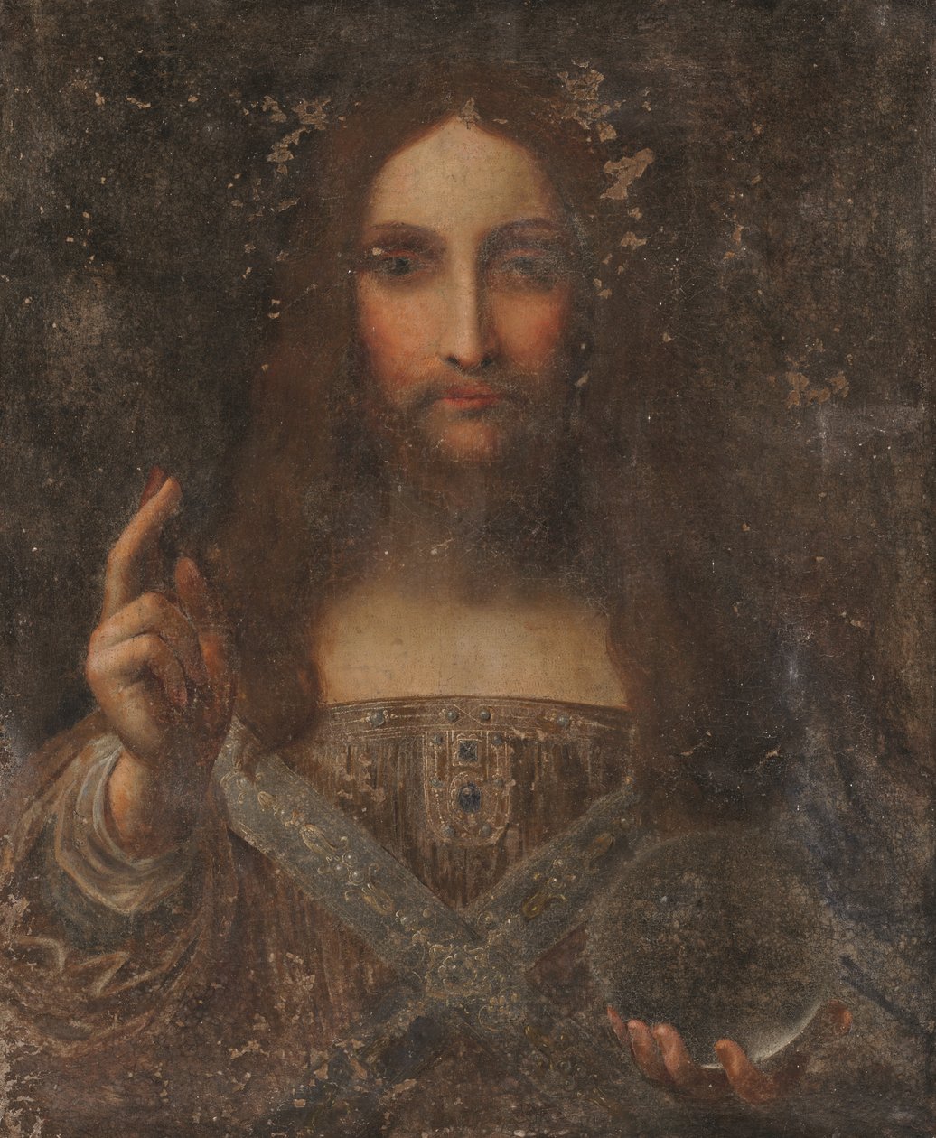 Salvator Mundi von Leonardo da (after) Vinci: Kunstdruck