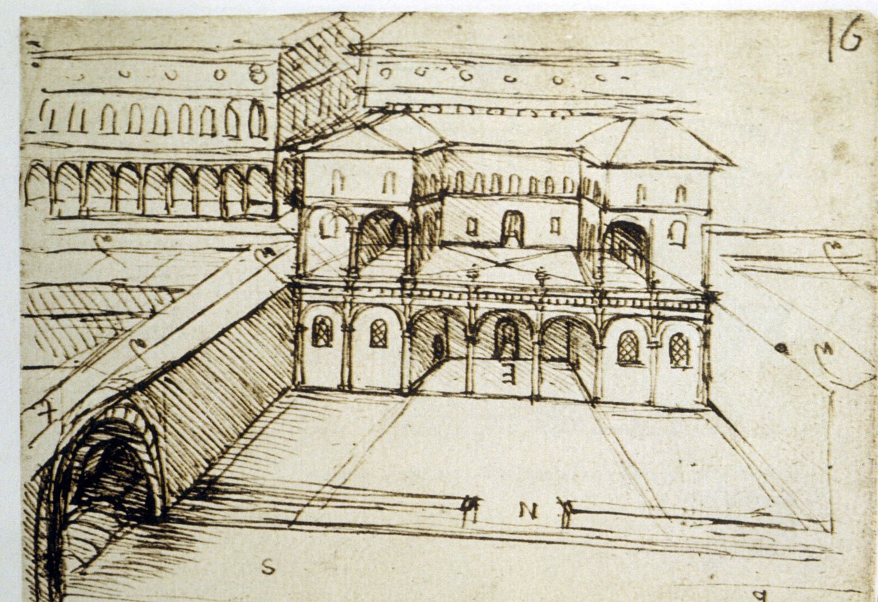 Von Leonardo Da Vinci Entworfene Gebaude