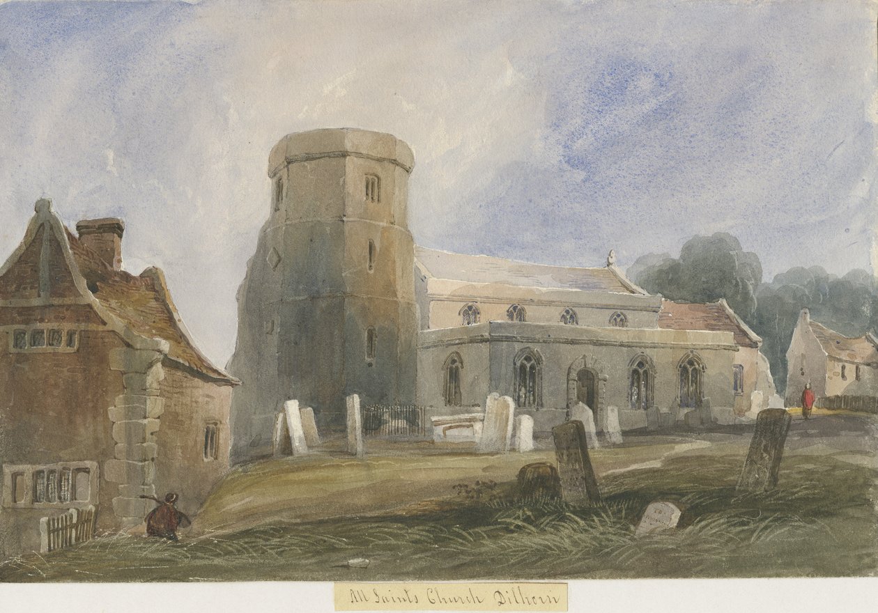 Dilhorne Kirche von Lewis John Wood: Kunstdruck kaufen