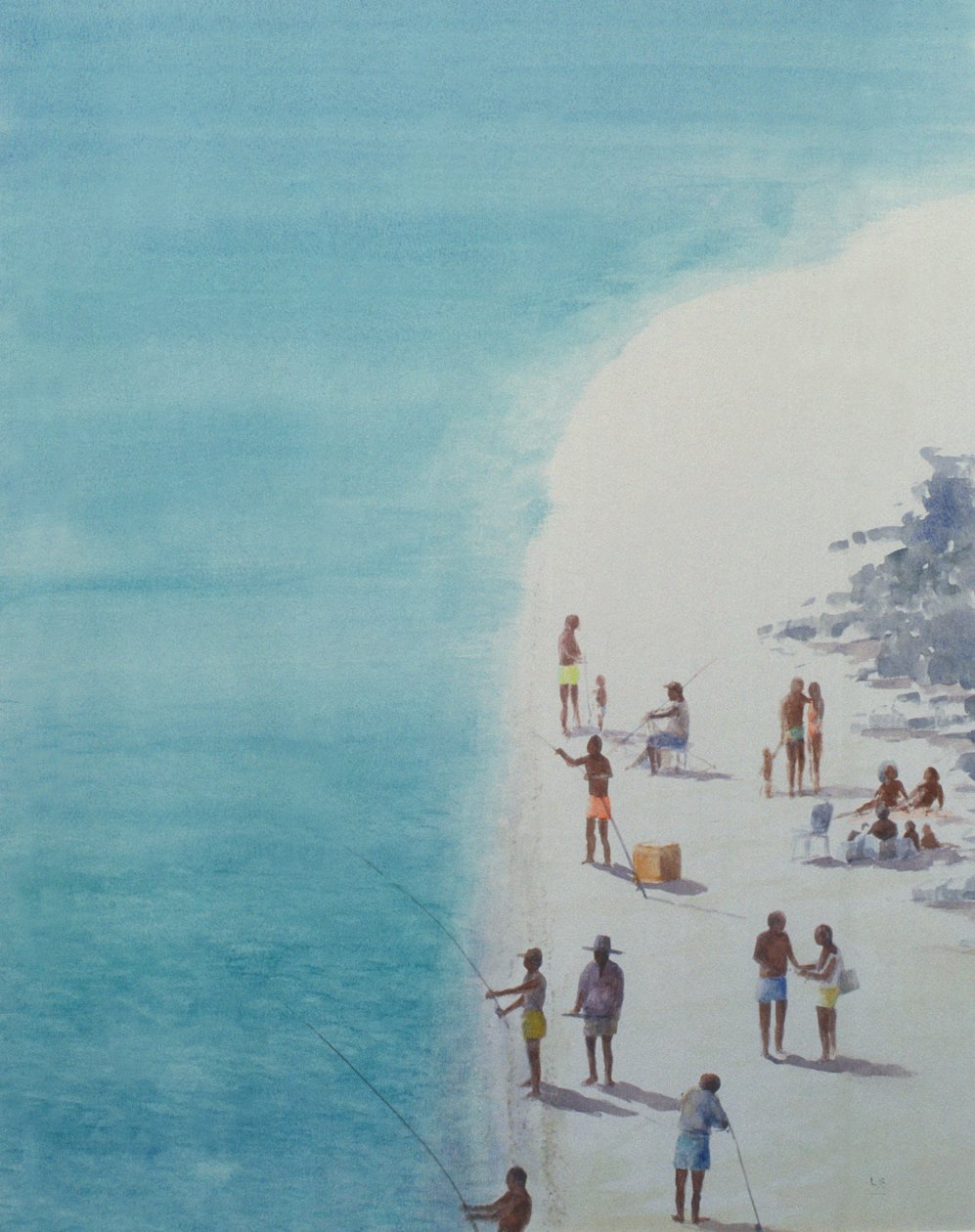 Birds-Eye Beach, 2000 von Lincoln Seligman: Kunstdruck