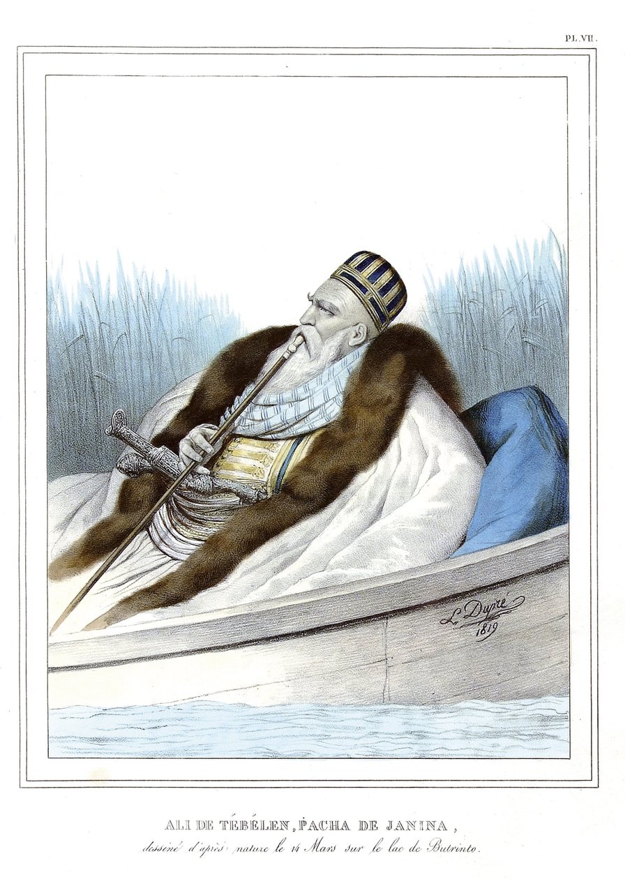 Ali de Tebelen (1741-1822), Pascha von Janina, am Butrinto-See