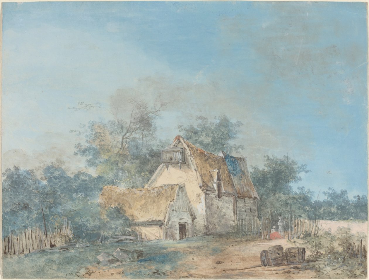 Landschaft von Louis Gabriel Moreau the Elder: Kunstdruck