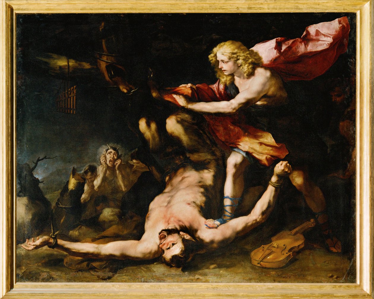 Apollo und Marsyas von Luca Giordano: Kunstdruck kaufen