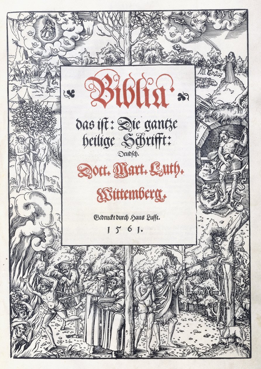 Titelseite mit einem feinen Bildrand aus "Biblia, das ist: Die gantze ...