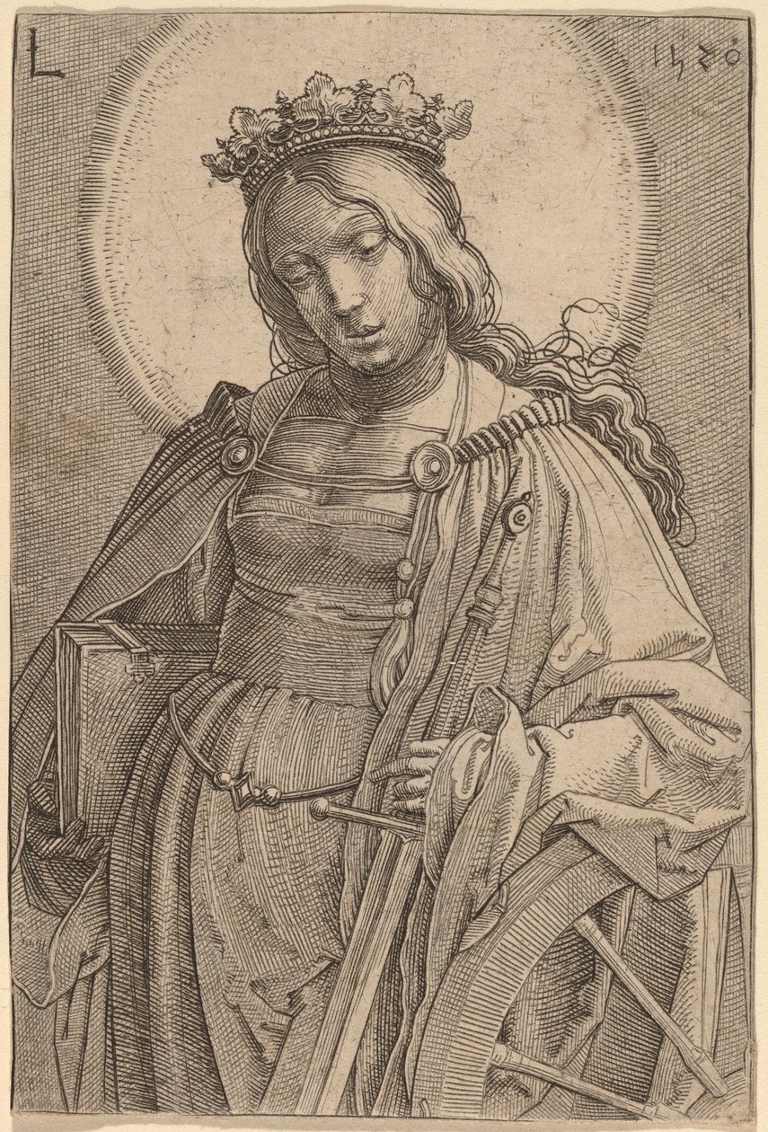 Heilige Katharina von Lucas van Leyden: Kunstdruck kaufen