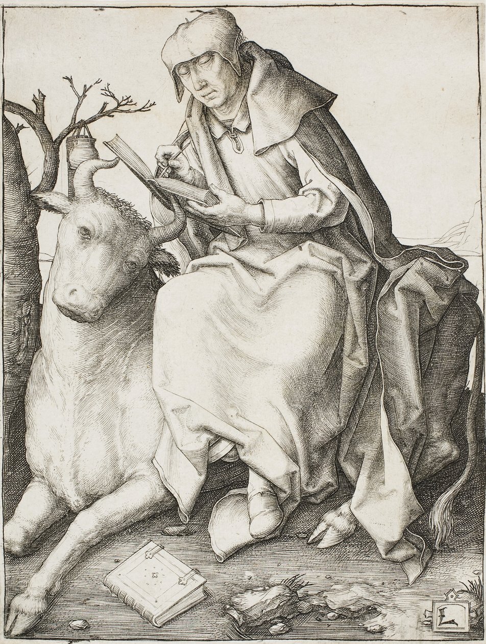 Heiliger Lukas, ca. 1508 von Lucas van Leyden: Kunstdruck