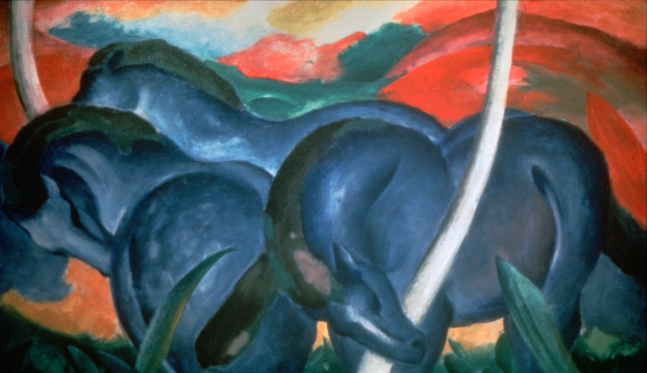 Blaue Pferde, 1911 von Franz Marc: hochwertiger Kunstdruck