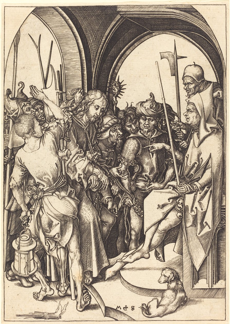 Christus vor Hannas von Martin Schongauer: Kunstdruck kaufen