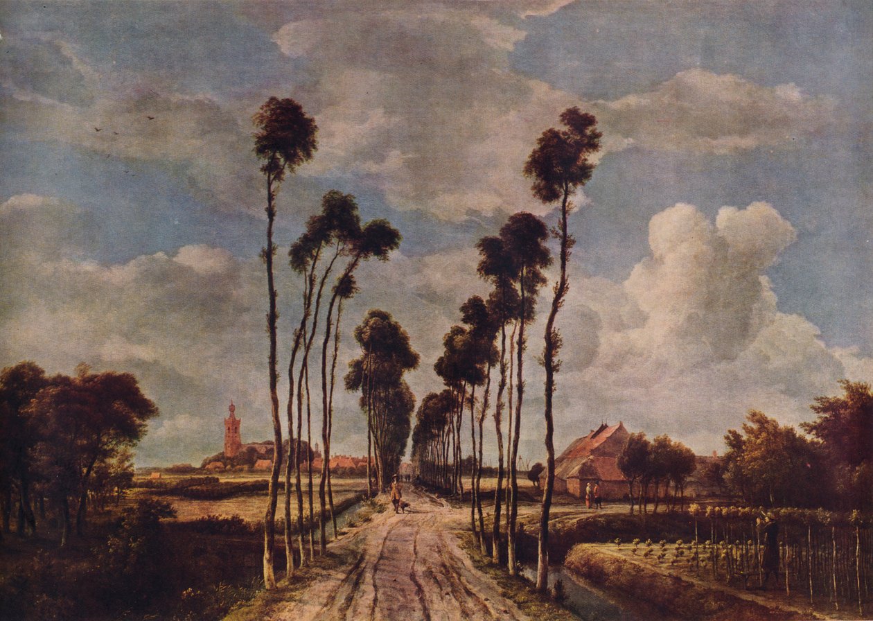 Die Allee in Middelharnis von Meindert Hobbema: Kunstdruck