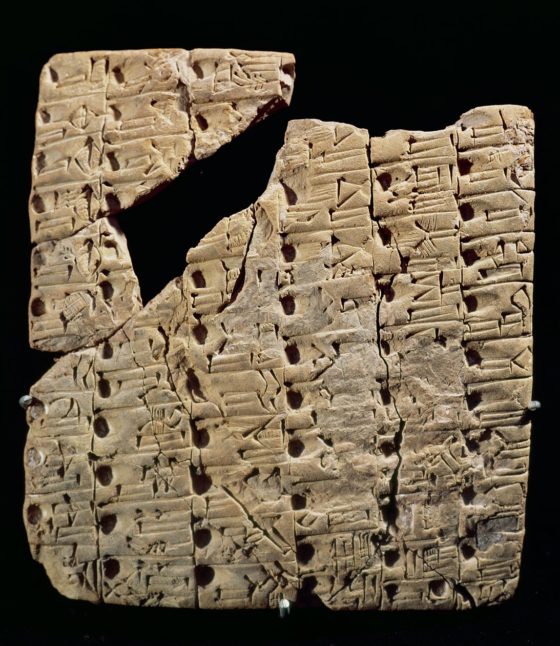 Tafel mit Keilschrift, aus Uruk, ca. 3200 v. Chr.