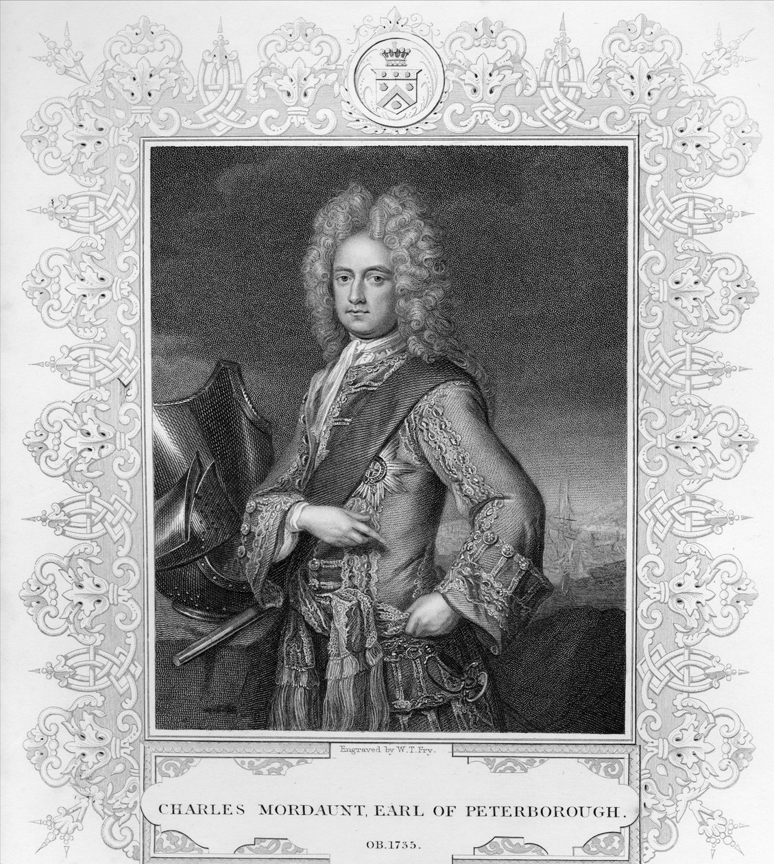 Charles Mordaunt, Earl of Peterborough, graviert von W.T. Fry