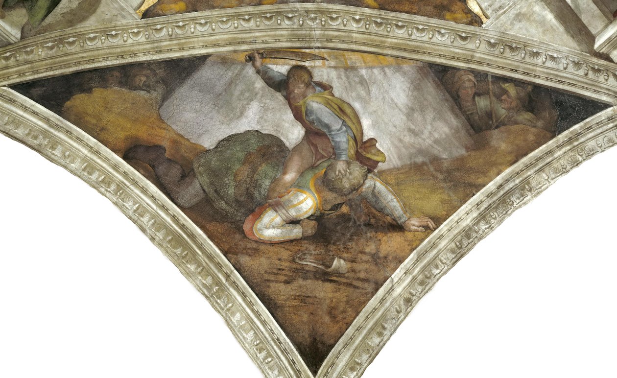 David und Goliath von Michelangelo Buonarroti: Kunstdruck