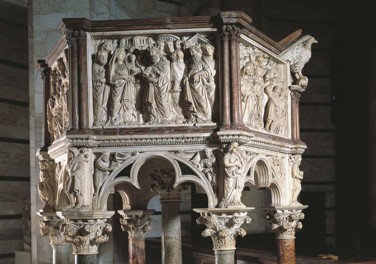 Italien, Toskana, Pisa, Piazza dei Miracoli, Taufkirche des Hl ...