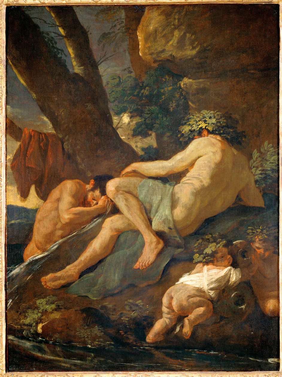 Midas badet im Fluss Pactolos von Nicolas Poussin