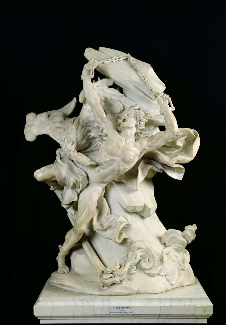 Prometheus in Ketten von Nicolas Sebastien Adam: Kunstdruck
