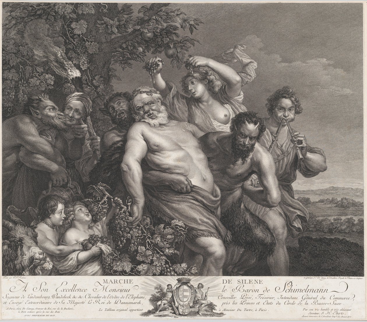 Der Triumph des Silenus von Nicolas de Launay: Kunstdruck