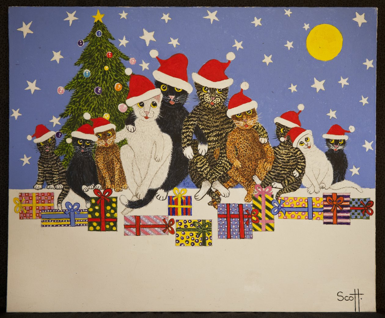 Weihnachtsknaller von Pat Scott: hochwertiger Kunstdruck