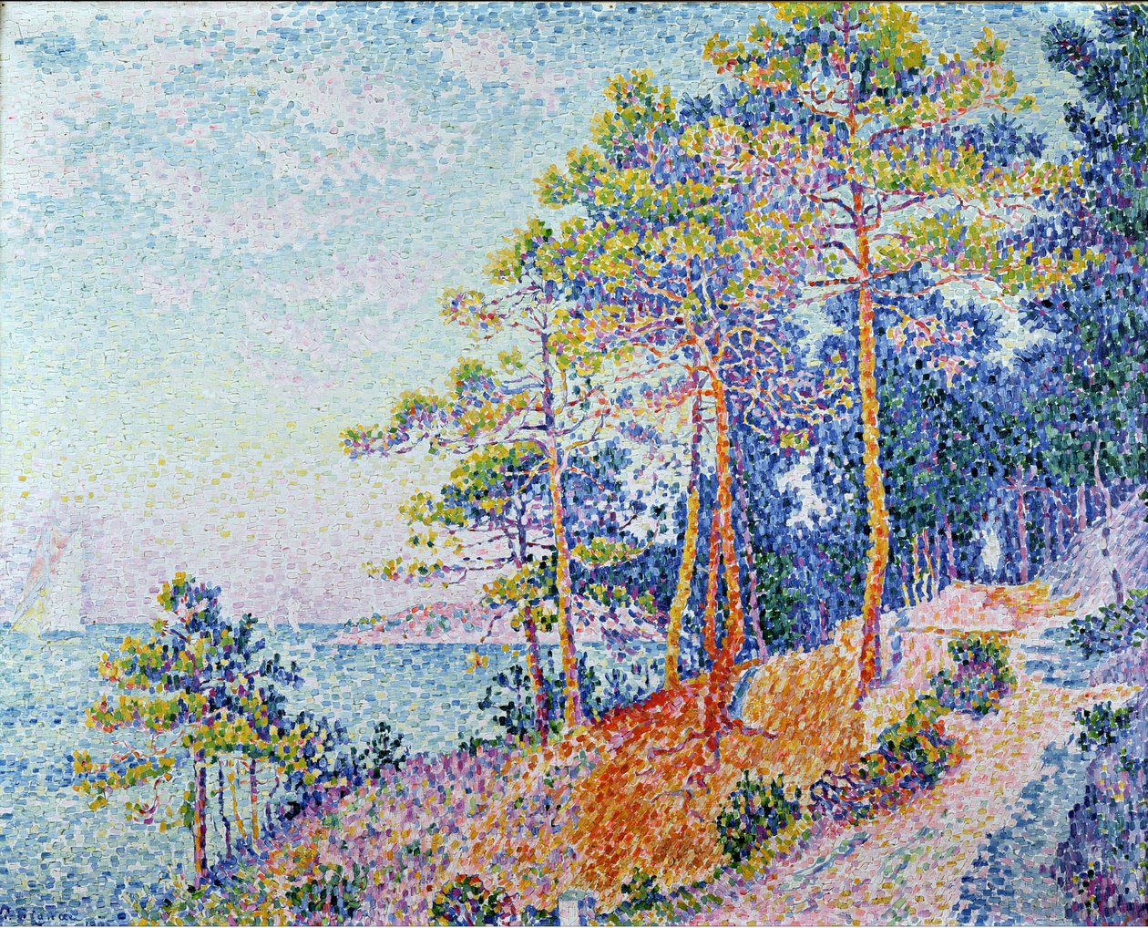 St. Tropez, der Zollweg, 1905 von Paul Signac: Kunstdruck