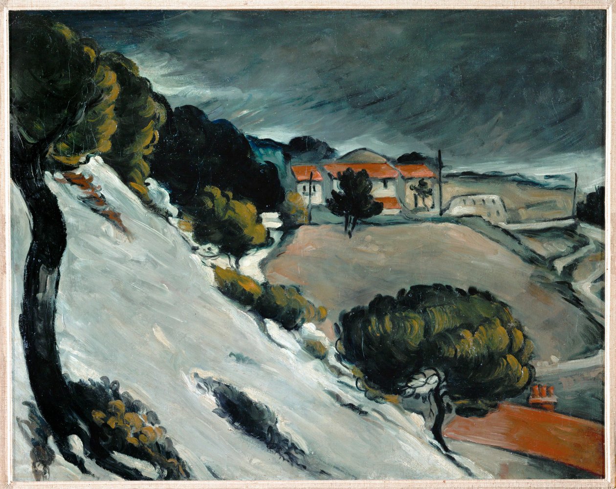 Schmelzender Schnee in L'Estaque von Paul Cezanne