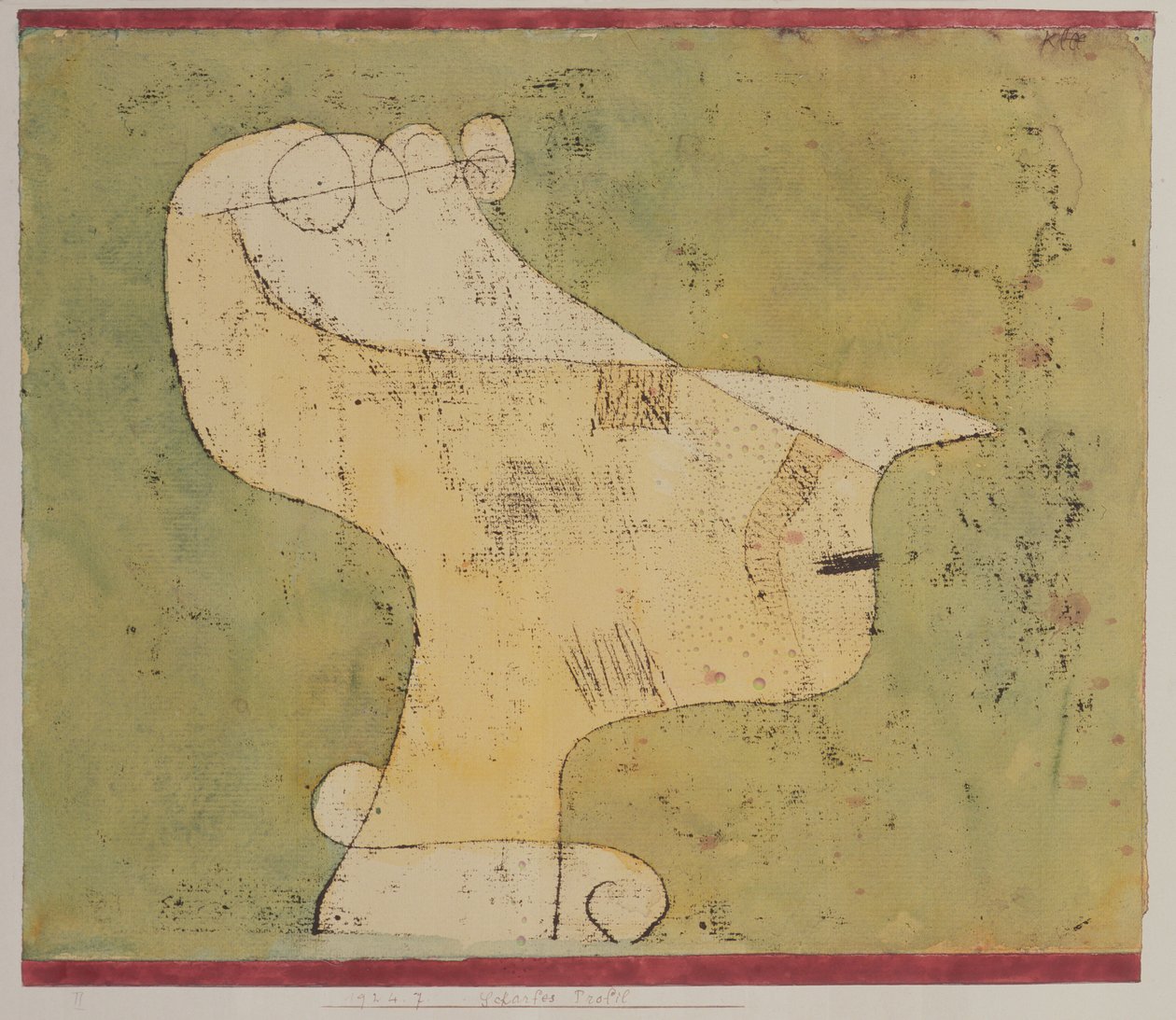 Scharfes Profil von Paul Klee: hochwertiger Kunstdruck