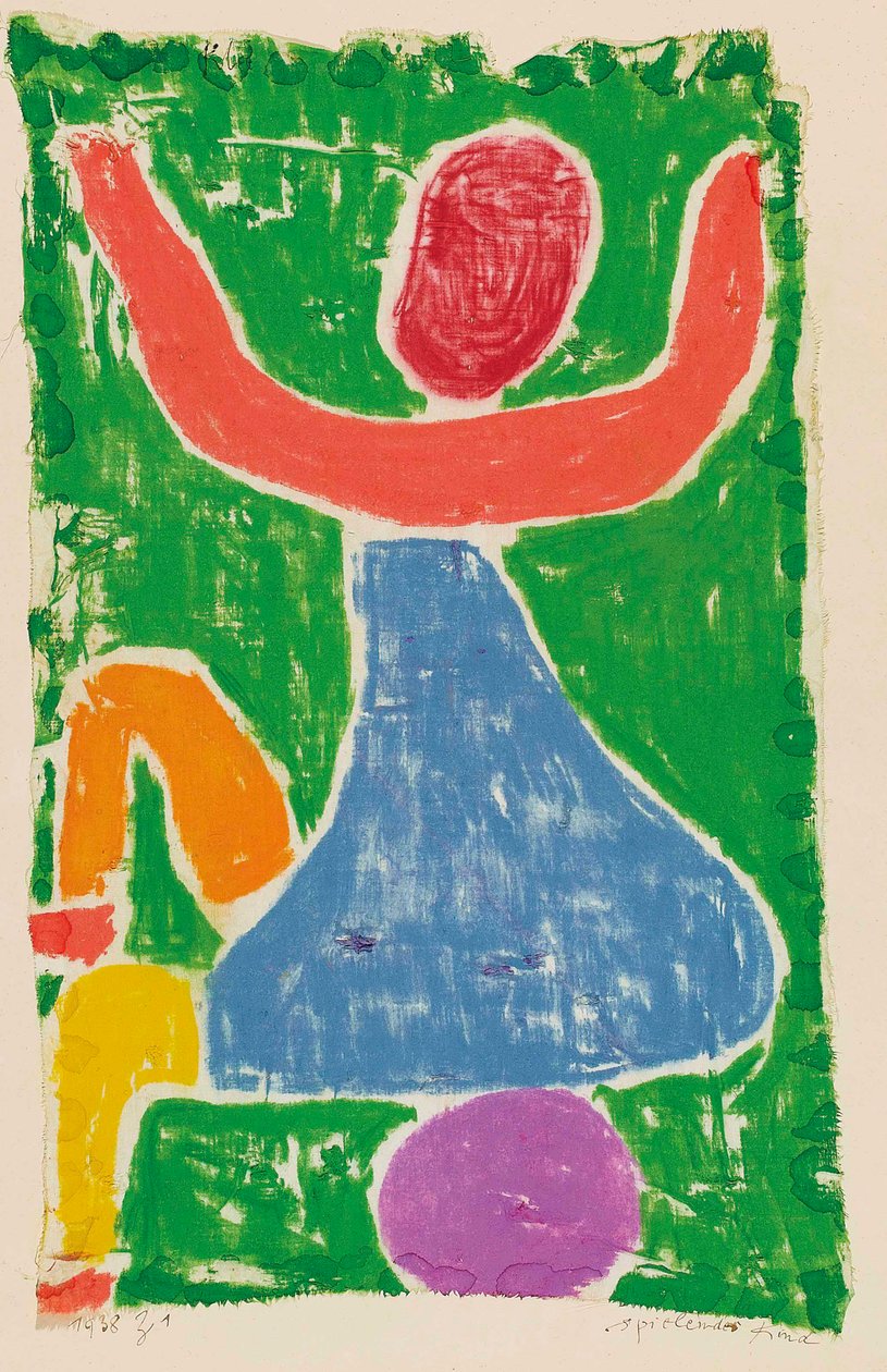 Spielendes Kind, 1938 von Paul Klee: Kunstdruck kaufen