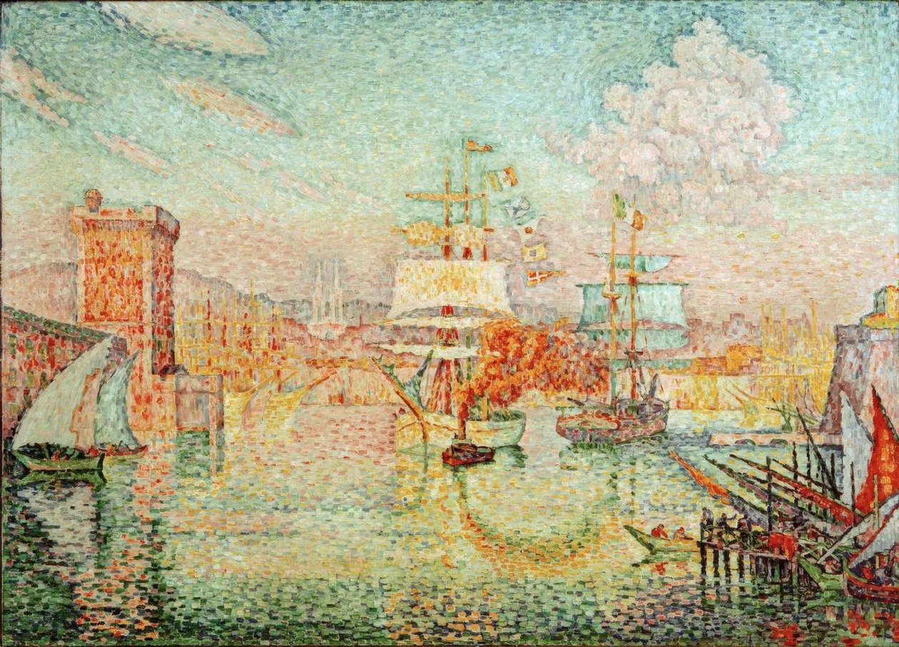 Eingang zum Hafen von Marseille von Paul Signac: Kunstdruck